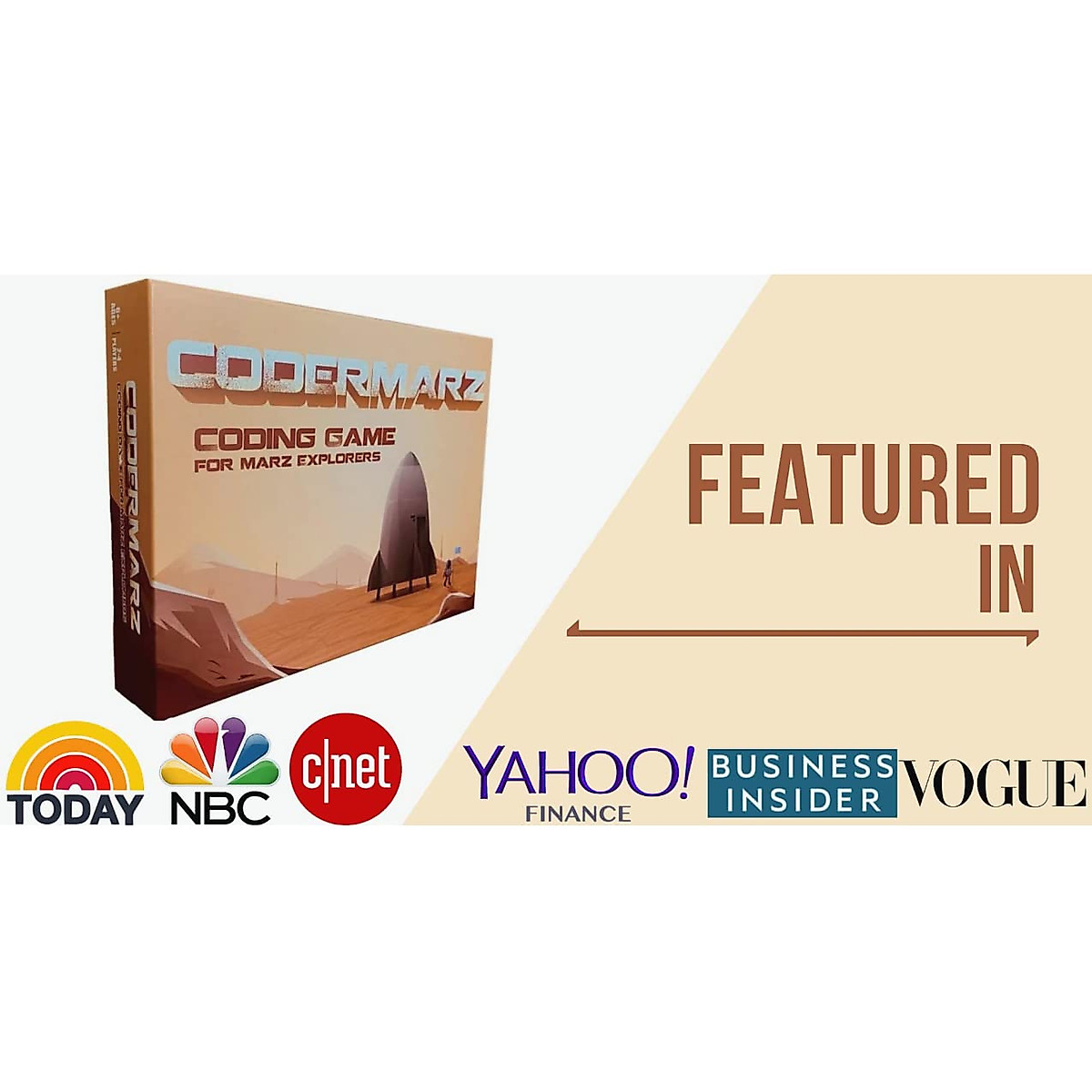 CoderMarz Game for Space and AI Learners! NBC Featured: First Ever Board Game for Boys and Girls Age 6+. Teaches About Mars, AI and Computer Programming Through Fun Astronaut and Neural Adventure!