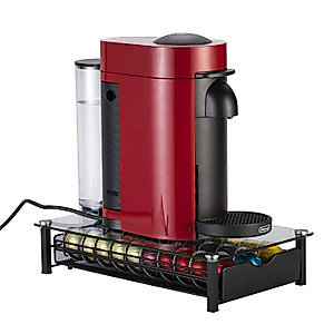 Rice rat Vertuo Capsule Holder Drawer for Nespresso With Glass For Cabinet Vertuoline Pod Storage Rack For Counter (Class-30 Pods)