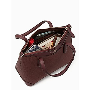 kate spade purse handbag crossbody Shimmy glitter (One size, Satchel-Black)