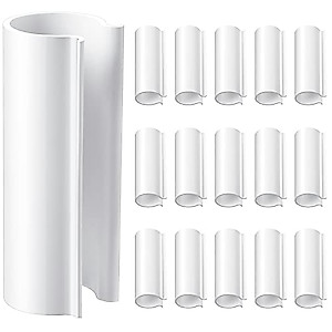 16 Pieces White Clamp for PVC Pipe Greenhouses, Row Covers, Shelters, Bird Protection, 2.4 Inches Long (for 1/2 Inch PVC Pipe)