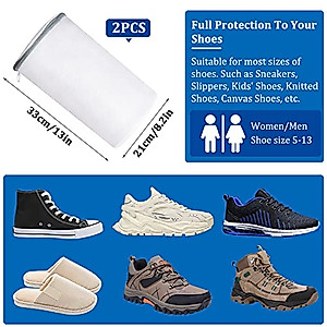 Blmsian 2 Pack Large Shoes Wash Bags, Shoe Washing Bags for Washing Machine, Durable and Reusable Sneaker Laundry Mesh Washing Bag with Zipper for Shoes, Bras, Socks, Travel Storage Organization Bags