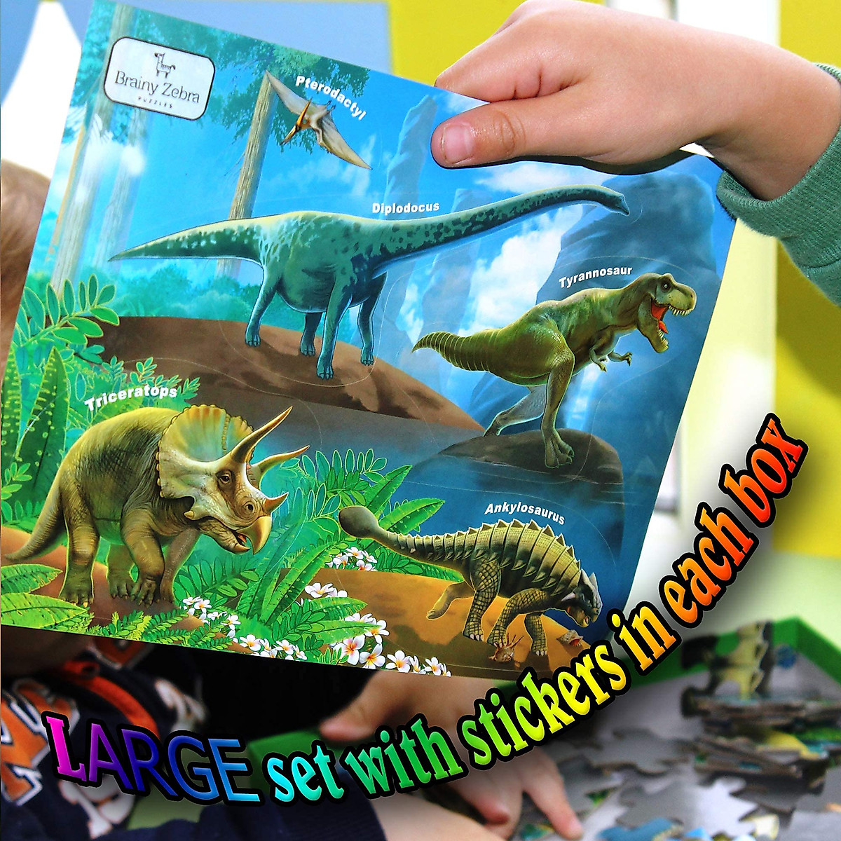 Planet of The Dinosaurs Jigsaw Puzzles for Kids Ages 4-8 | Fun & Entertaining Toys for Children | Epic Educational Birthday for Boys & Girls
