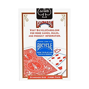 Springbok Bicycle Poker Size Jumbo Index Playing Cards (Colors May Vary)