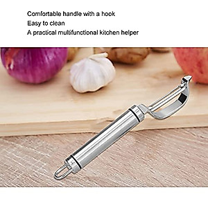 Vegetable Peeler, Kitchen Peeler, Stainless Steel Fruit and Vegetable Peeler with Comfortable Safety Handle for Peeling Potatos Apples Kitchen Gadget