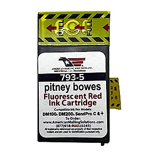 2-Pack Pitney Bowes Compatible 793-5 Red Ink Cartridge