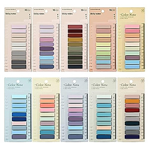 1600/2000/2400Pieces Writable Sticky Tabs Repositionable Color Page Marker Sticky Notes Tabs Sticky Tabs Book Tabs