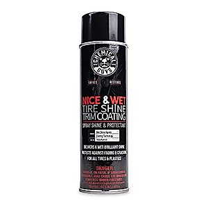 Chemical Guys TVDSPRAY101 Nice & Wet Tire Shine Trim Coating for Rubber, Plastic and Vinyl, Safe for Cars, Trucks, SUVs, Motorcycles, RVs & More, 14.5 fl oz,Black