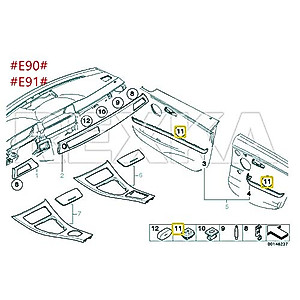 Rexka 20pcs Interior Trim Moulding Door Retainer Trim Finisher Clips E46 E90 E91 X5 Compatible with BMW E46 E90 E91 E92 320i 323i 325i 328i 330i M3 X5 E53 07149158194