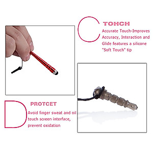 IC ICLOVER 10PCS Sharp Short Touch Screen Pen, Mini Stylus Pen with 3.5mm Jack Connector for iPhone 14/13/12/11/PRO/Max/PRO/Max/SE2/X/XS MAX, iPad Pro/Air/Mini, iPod, Kindle, Samsung S21/S20+/Note 20