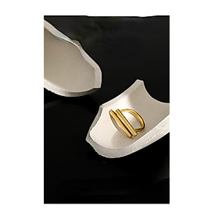 925 Sterling Silver Open Ring, Geometric Double Bar Women'S Jewelry Gold