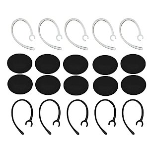 Zotech Universal Small Clamp Bluetooth Ear Hook Loop Clip and Foam Set of 20