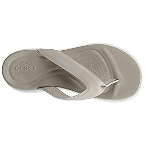 Crocs Capri V Sporty Flip Flops | Sandals for Women, Cobblestone, 11