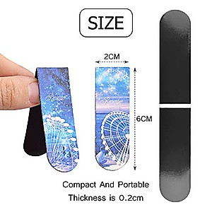 Magnetic Bookmarks, 18pcs Magnetic Page Markers Cute Magnet Page Clips for Student Stationery Reading Accessories - Assorted Patterns