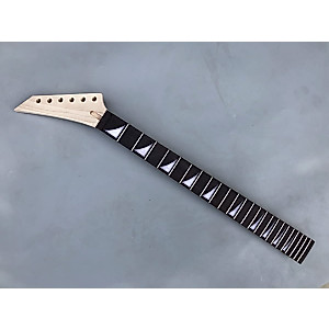 Maple Guitar Neck 24Fret 25.5inch Rosewood Fretboard Shark Fin Inlay Bolt One Heel Reversed head