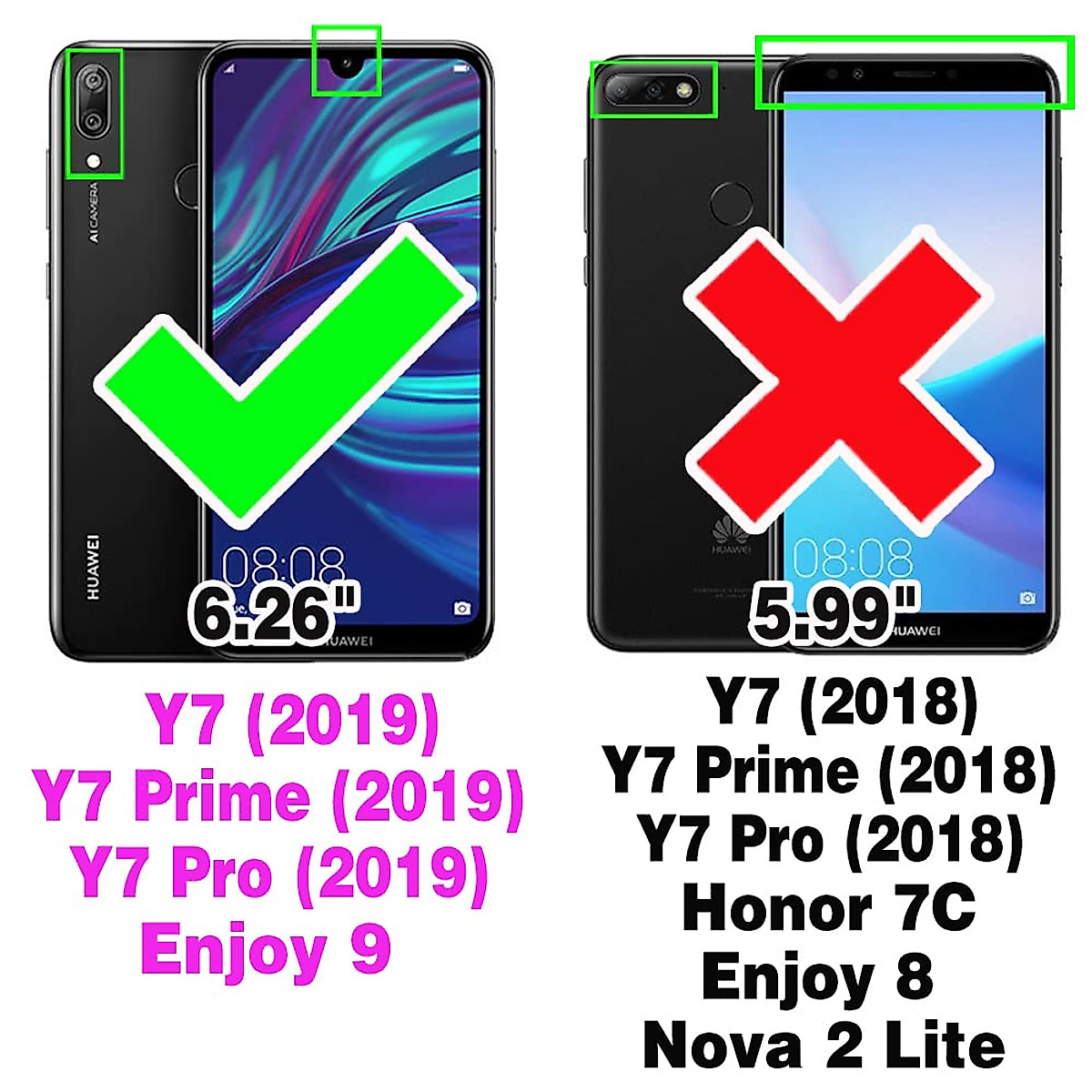 Asuwish Phone Case for Huawei Y7 2019/Y7 Prime 2019/7Y Pro Wallet Cover with Screen Protector and Card Holder Stand Bling Glitter Leather Cell Accessories Hawaii Enjoy 9 Dub-LX3 Women Girls Rose Gold