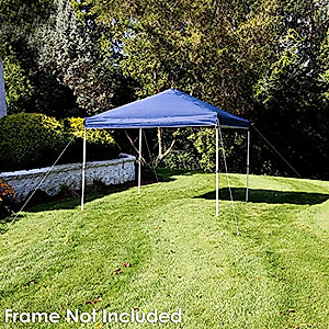 Sunnydaze 10 x 10 Foot Standard Pop-Up Canopy Shade - PU-Coated 150D Oxford Fabric Replacement Top for Canopy - Blue