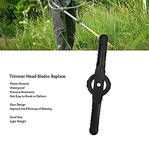 kemengsuer 30Pcs String Trimmer Head Blades, 5.5x1.3inch Plastic Cutter Blades Replacement, Electric Cordless Grass Trimmer Replacement for Garden Lawn