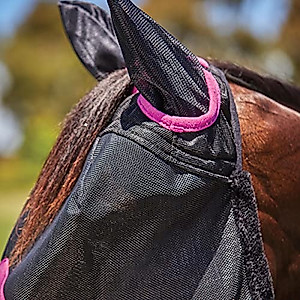 WeatherBeeta ComFiTec Deluxe Durable Mesh Mask with Ears, Grey/Purple, Cob