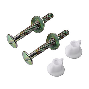 Universal Toilet Seat Screws, 2Packs Metal Toilet Seat Hinge Bolts and Screws, 3 Inch Steel Toilet Seat Bolts, Washers and Plastic Nuts, Replacement Parts for Top Mount Toilet Seat Hinges