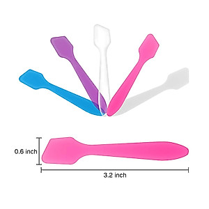 150 Pack MINI Makeup Spatulas, Reusable Cream Tip Spatulas Frosted Cosmetic Spatulas Scoops by Accmor