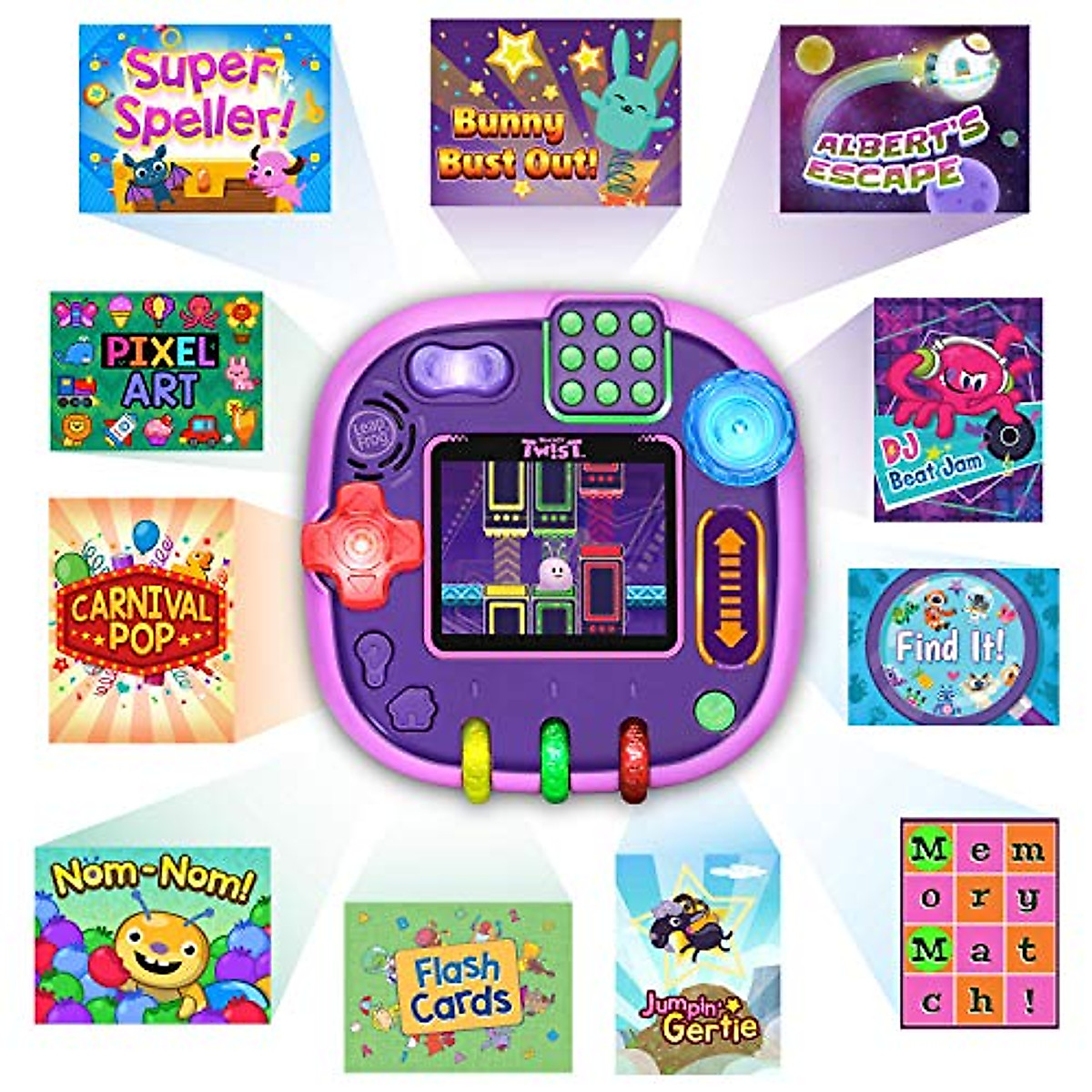 LeapFrog RockIt Twist Handheld Learning Game System, Purple