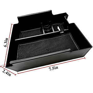 EVTIME Center Console Organizer Interior Storage Box fit for Ford Explorer 2019 2018 2017 2016 2015 2014 2013 2012 Accessories Armrest Secondary Storage Tray