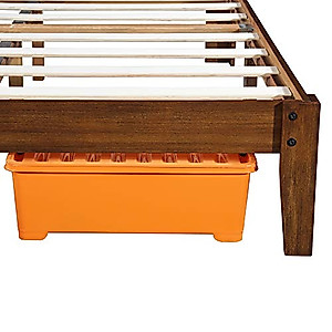 Olee Sleep Wood Platform Headboard Bed Frame, Full, Natural