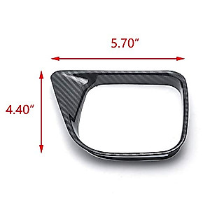 Xotic Tech Inner Water Cup Holder Panel Frame Cover Trim, Carbon Fiber Pattern, Compatible with Toyota RAV4 2013-2018