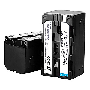 GVM 2 Pack NP-F750 Replacement Batteries and Chargers for NP-F975, NP-F960, NP-F950, NP-F930, NP-F770, NP-F750, NP-F550, DCR, DSR, HDR, FDR, HVR, HVL and LED Light