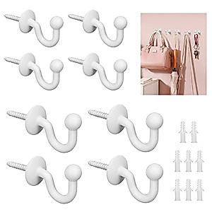LIZIPAI Curtain Tie-Backs Hooks;Curtain Holdbacks.Wall Mounted Curtain Hooks for Window Drapery/Coat/Towel/Clothes/Hat(8PCS)