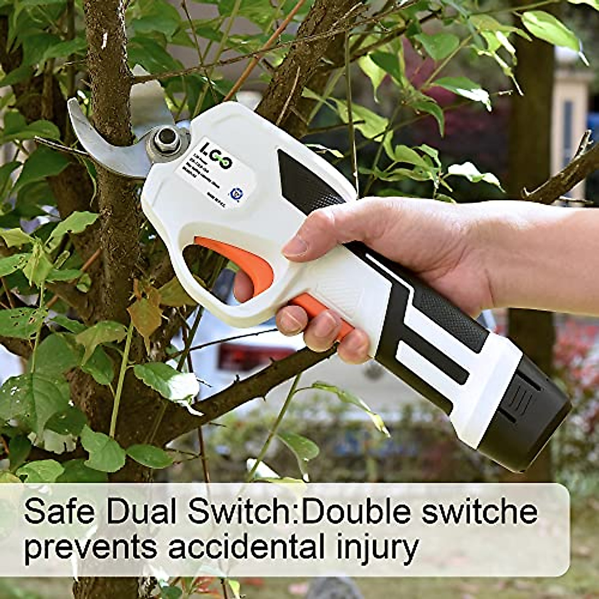 LIGO® Electric Pruning Shears For Gardening Cordless Rechargeable Tree Pruner, Tree Branch Flowering Bushes Trimmers With Safety Protection, MAX 13mm Cutting Diameter (Pruner)