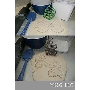 YNGLLC GRINCH AND MAX THEMED FACES CHRISTMAS MOVIE SET OF 2 COOKIE CUTTERS MADE IN USA PR1626, Multicolor
