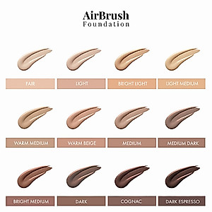 Magic Minerals AirBrush Foundation System by Jerome Alexander - Complete 5pc Spray Makeup Set with Foundation, Primer, and Setting/Finishing Spray - for Smooth, Radiant Skin (Light Medium)