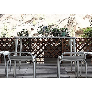 Lisuden Patio Bistro Metal Dining Table, Outdoor Steel Square Table for 4 Person, 47.2" Lx23.6 Wx30 H, Furniture Table for Backyard, Garden, Lawn and Porch (White)