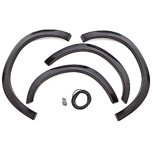Lund SX204S Elite Series Black Sport Style Standard Front and Rear Fender Flare - 4 Piece