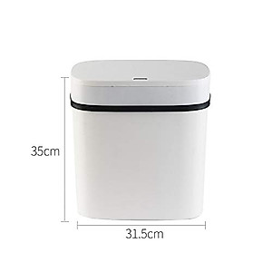 WENLII Intelligent Sensor Trash Can Toilet Automatic Cover Narrow Seam Garbage Bin Toilet Paper Basket Electric Living Room Creative