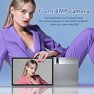 HD Tablet, 10.1in Tablet Octa Core 6GB 128GB for Android8.1 for Writing (US Plug)