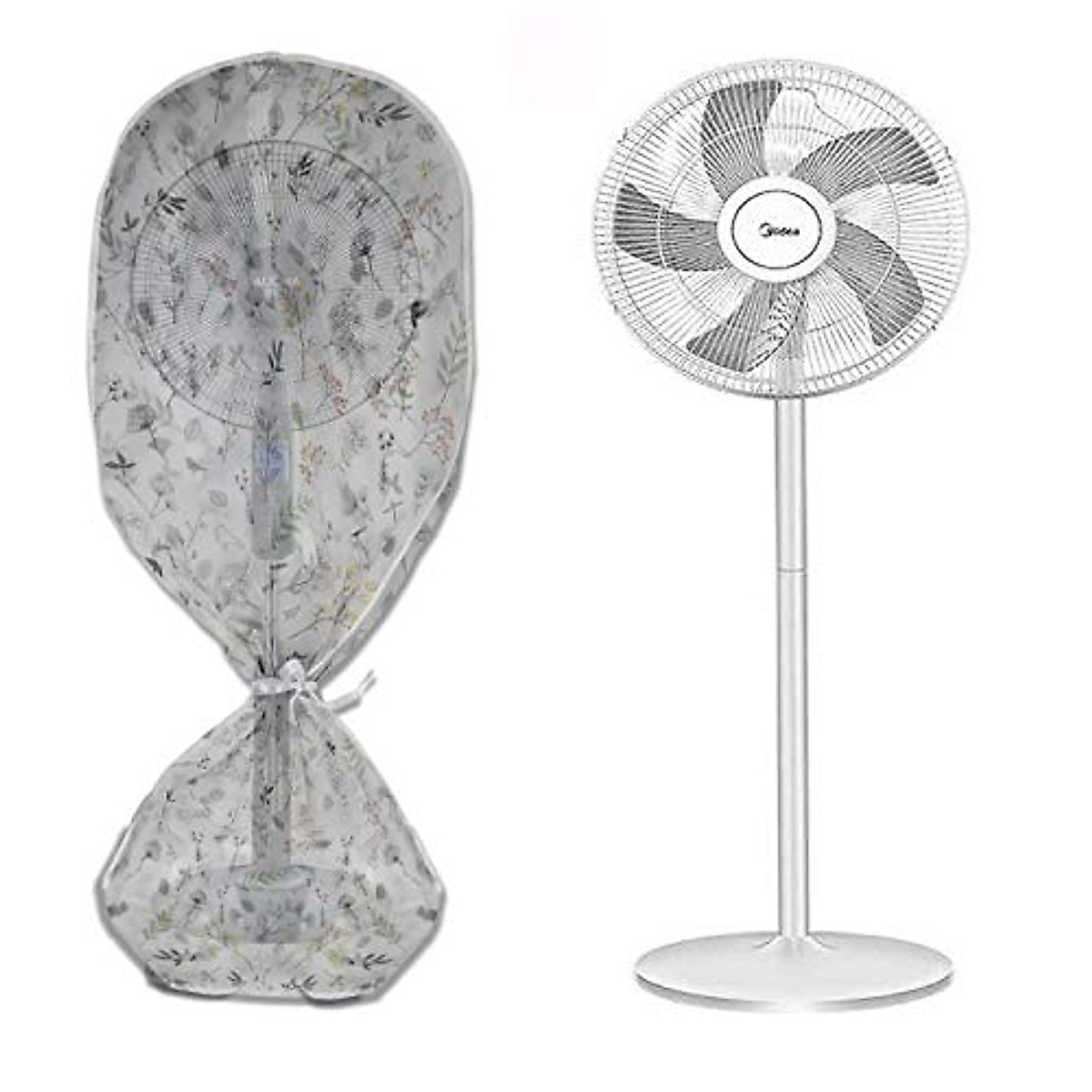 LiXiongBao Standing Round Fan Dust-Proof Cover,Electric Fan Dust Cover Guard Protector Electrical Appliances Plastic Guard household Floor Fan Cover Protective Cover,Floor Fan Not Included