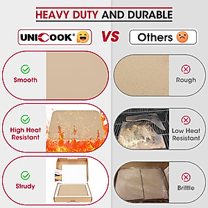 Unicook Pizza Stone for Oven and Grill, 15 Inch Large Baking Stone, Heavy Duty Cordierite Bread Pan, Thermal Shock Resistant Oven Cooking Stoneware for Pizzas, Bread, Cookie and More