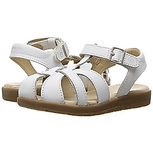 Stride Rite girls Summer Time Sandal (Toddler/Little Kid),White,5 M US Toddler