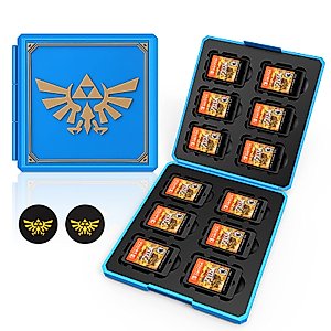 UFOPETIE Game Case and Storage Box for Switch Game Cards Zleda Games Cube,Up to 12 Games,for Nintendo Switch Game Card Case Cube Nintendo Switch Game Storage,for Zleda Switch Game-Triforce