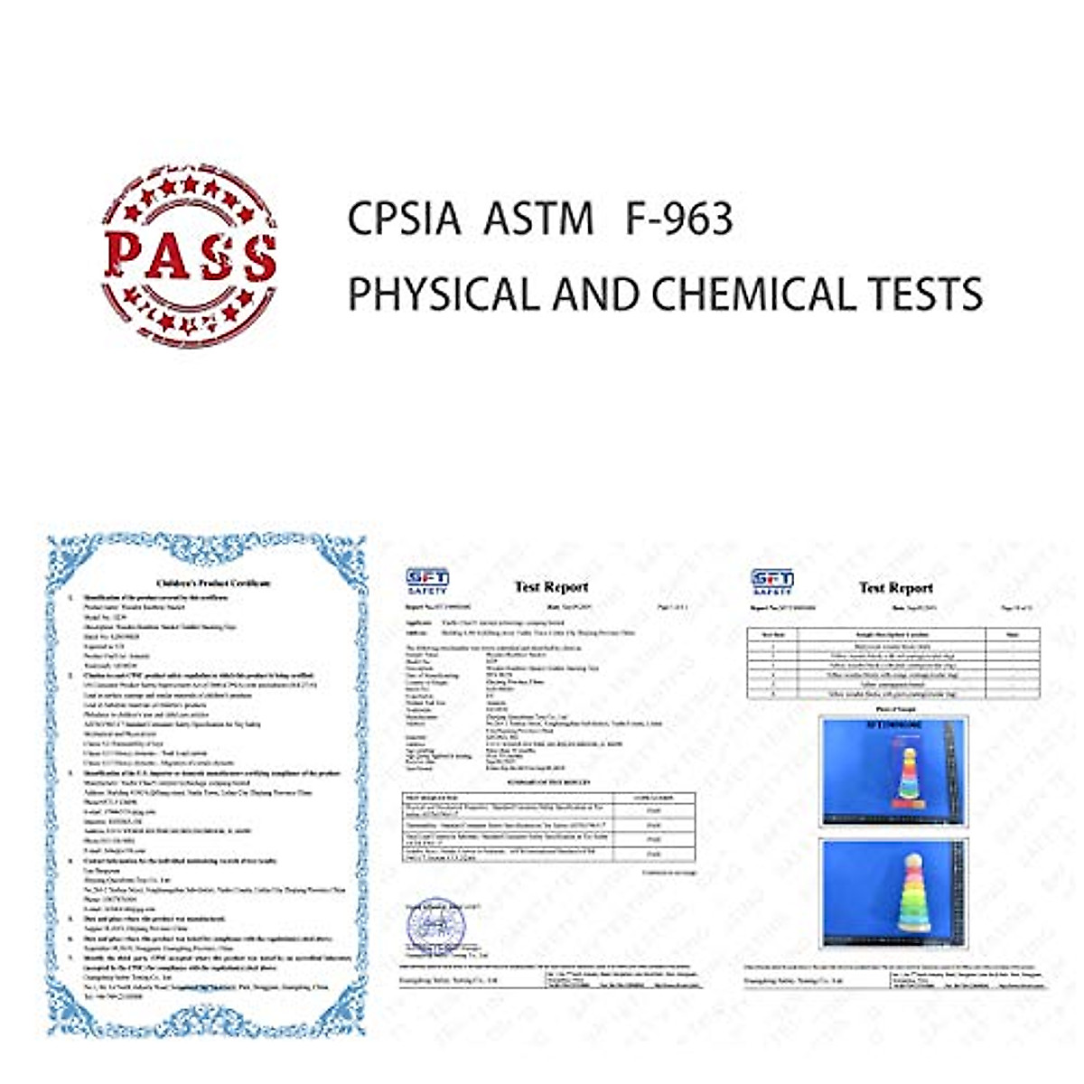 GEMEM Stacking Rings Toy Wooden Rainbow Stacker Toddler Learning Toys for 18 Months 2 Year Old Baby Boys Girls Non-Toxic