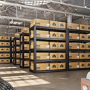 REIBII 40" W Garage Shelving 2000LBS Heavy Duty Storage Shelves 5 Tier Metal Shelves for Storage Rack Garage Shelf Shelving Units and Storage Shelves Pantry Industrial Shelves, 72" Hx40''Wx17.8''D