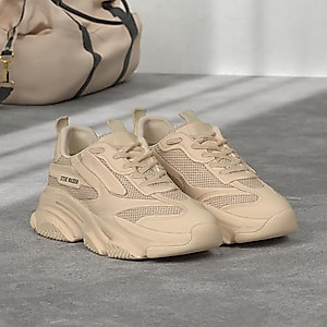 Steven Madden Women's Possesion Sneaker, TAN, 9.5