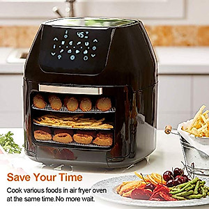 Replacement Dehydrator Racks for 6qt Chefman, Caynel and Power Air Fryer Oven, Dehydrate Fruits and Meats, Air Flow Racks, Removable trays, Air Fryer Oven Accessories (3 Pieces)