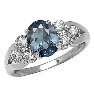 Silvershake 2.17ct. Genuine Blue Topaz White Gold Plated 925 Sterling Silver Engagement Ring Size 7