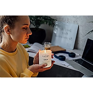 Naturix Scented Candles for Home, Non Toxic Soy Candle – 50 H Long Lasting, Calming Natural Essential Oil Blend - Lavender, Basil & Jasmine - Aromatherapy Candle Jar with Lid - Gift Ready, 8.3oz