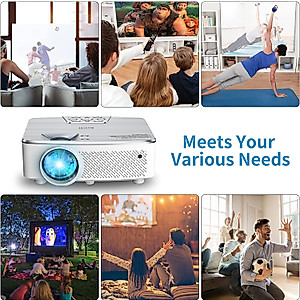Native 1080P Projector, Movie Projector for Outdoor Use, 9500L Full HD Home Projector 4K Support 150" Display Home Theater Compatible with USB, Xbox, PS5, TV Stick, HDMI