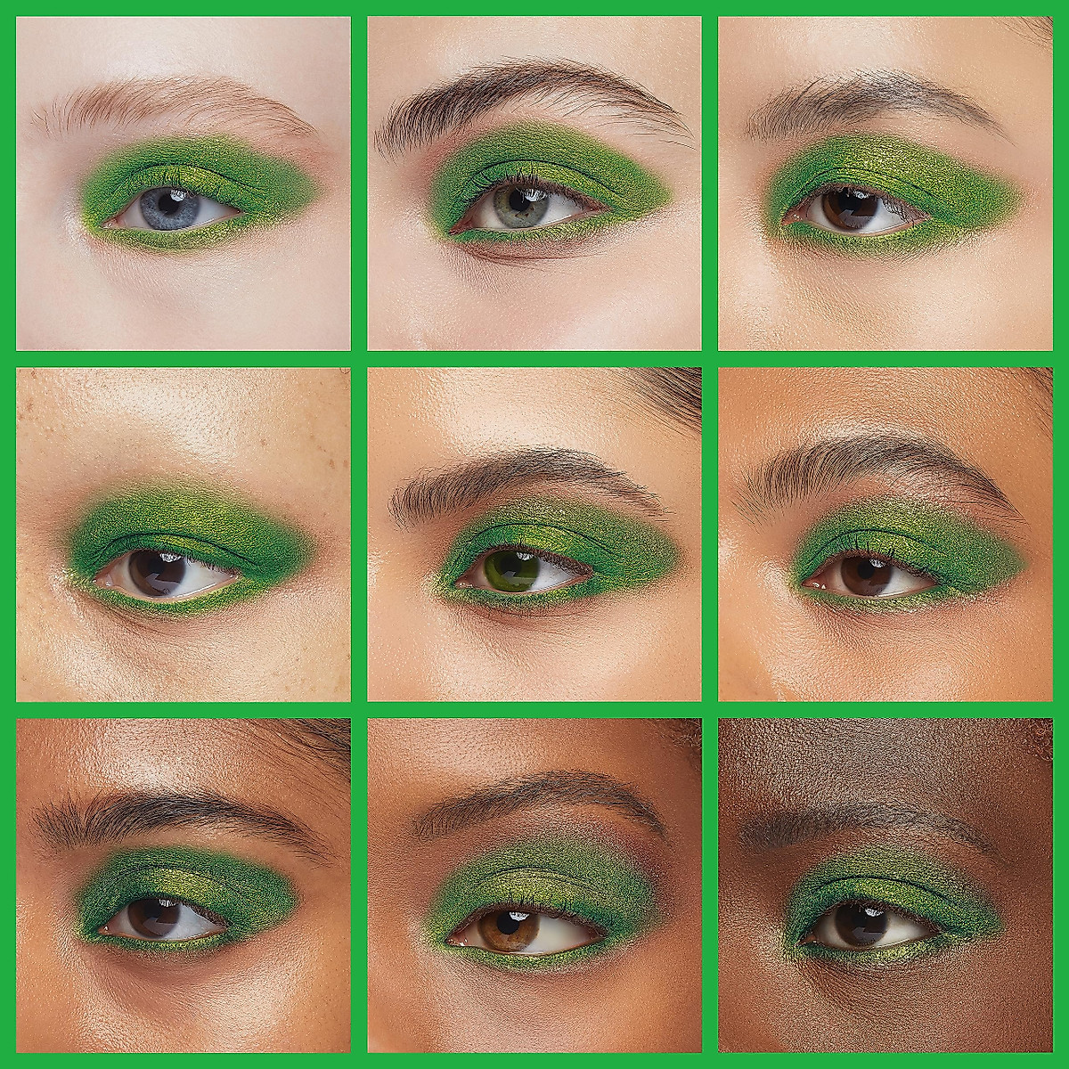 MAKI YIKA Glitter Eyeshadow Green Liquid Multichrome Eyeshadows Long Lasting, Metallic Chameleon Eye Shadow Smudgeproof Holographic Multi-Dimensional Eye Looks (#2 Peacock)