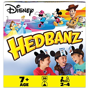 HedBanz Disney, Guessing Game Featuring Disney Characters, for Kids & Adults, Ages 7 & Up (Edition May Vary)
